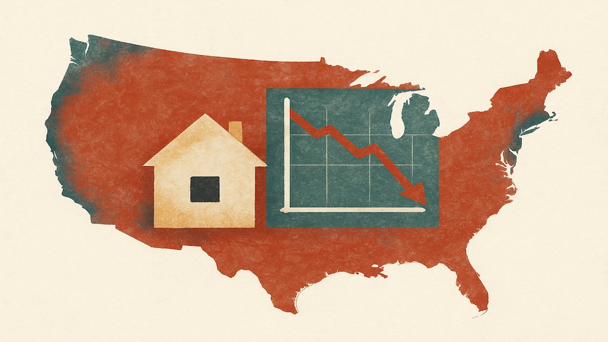 Home prices are down in 35% of US markets